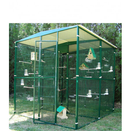 Aviaries for little birds: 4 sqm garden aviary with door with ...