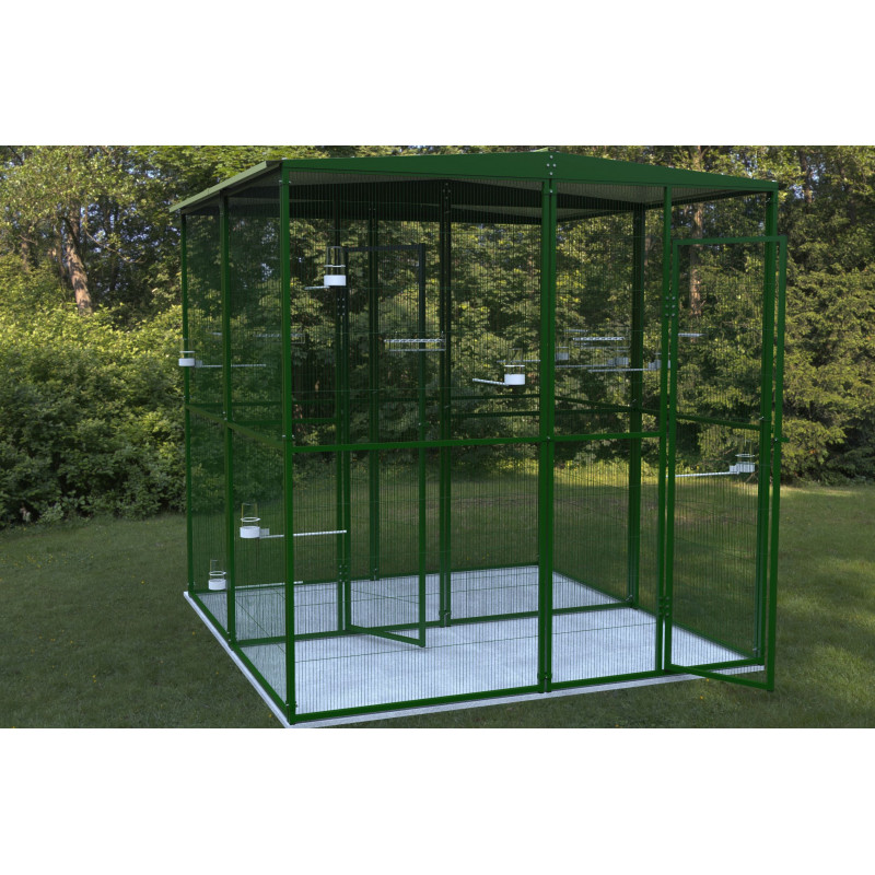 Aviaries for little birds: 4 sqm garden aviary with door with ...
